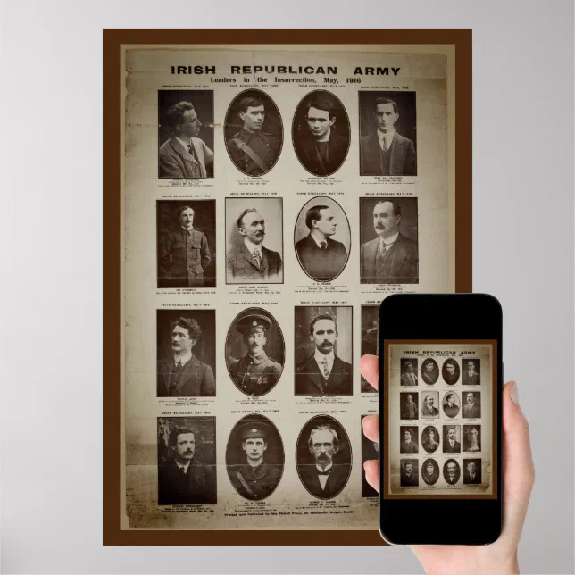 Vintage Easter Rising Leaders Poster | Zazzle
