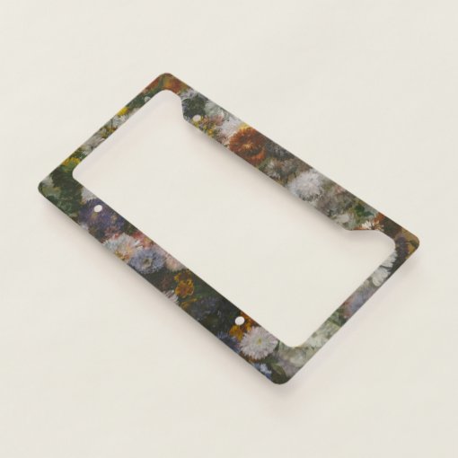 Vintage Edgar Degas Floral Painting License Plate Frame | Zazzle