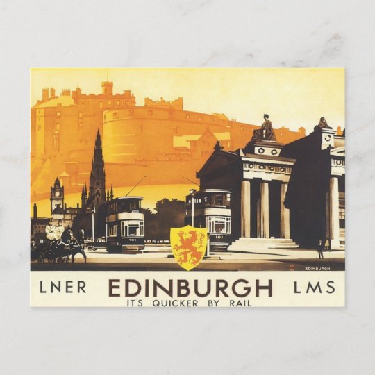 Vintage Edinburgh LNER Postcard | Zazzle.com