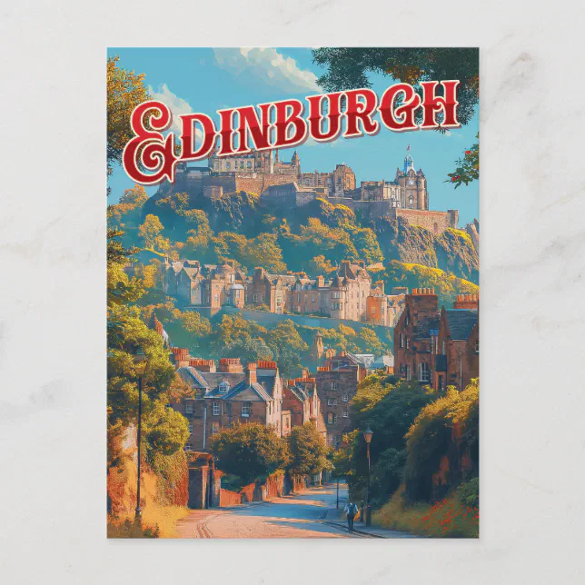 Vintage Edinburgh Postcard | Zazzle
