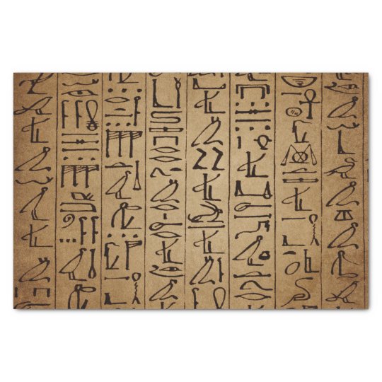 Vintage Egyptian Hieroglyphics Paper Print | Zazzle.com
