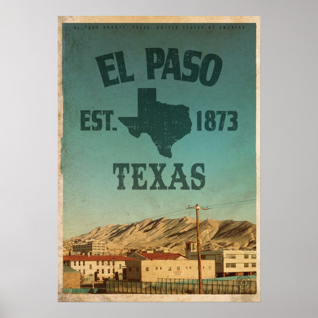 Vintage El Paso Texas Travel Poster | Zazzle