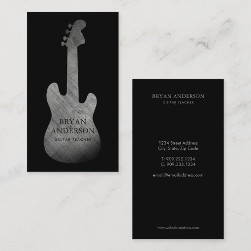 Vintage Electric Guitar Business Card | Zazzle