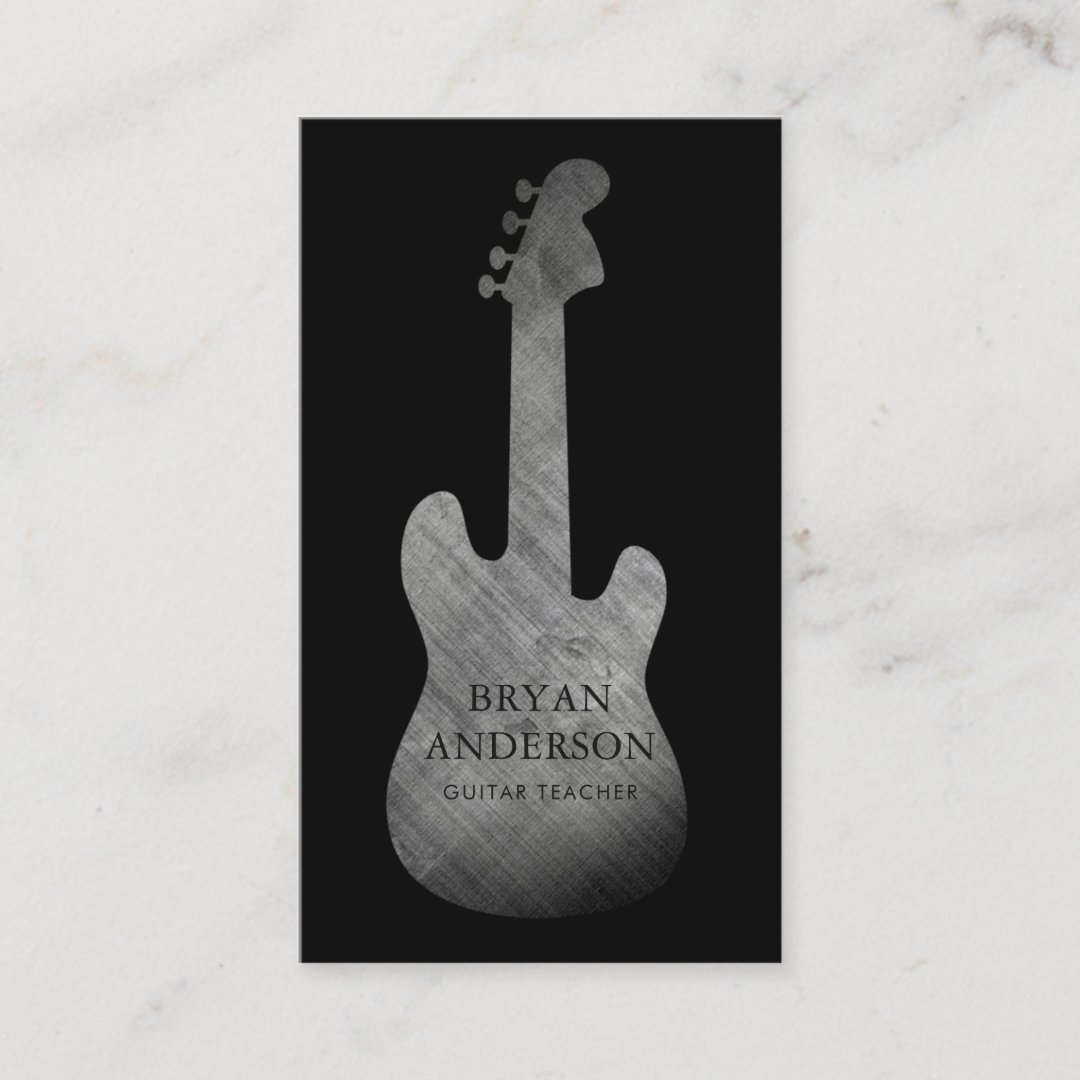 Vintage Electric Guitar Business Card | Zazzle