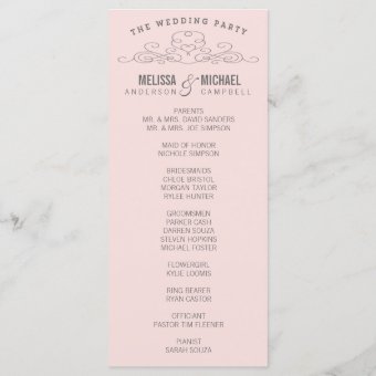 VINTAGE ELEGANCE | WEDDING PROGRAM | Zazzle