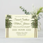 Vintage Elegant Bamboo Plant Wedding Invitation | Zazzle
