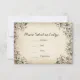 Vintage Elegant Flourish Wedding Entree Card | Zazzle
