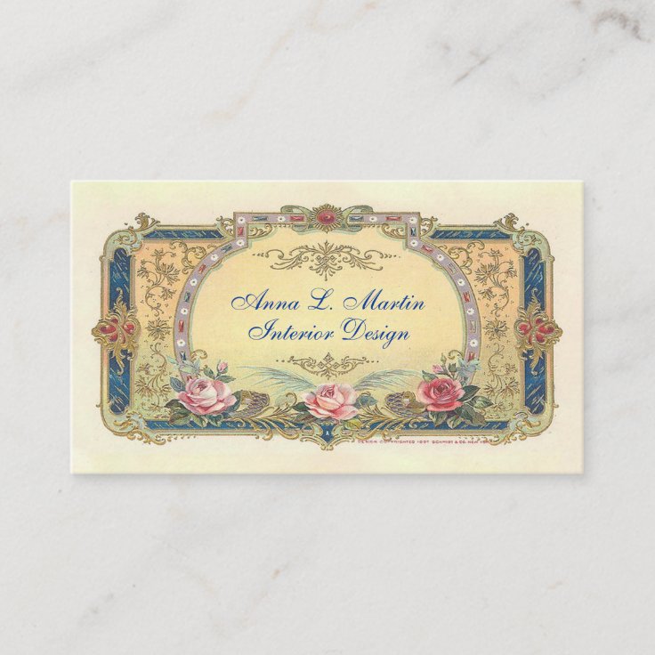 Vintage, Elegant French Country Business Card | Zazzle
