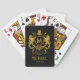 Vintage Elegant Groomsmen Gift Lion Emblem Badge Poker Cards | Zazzle