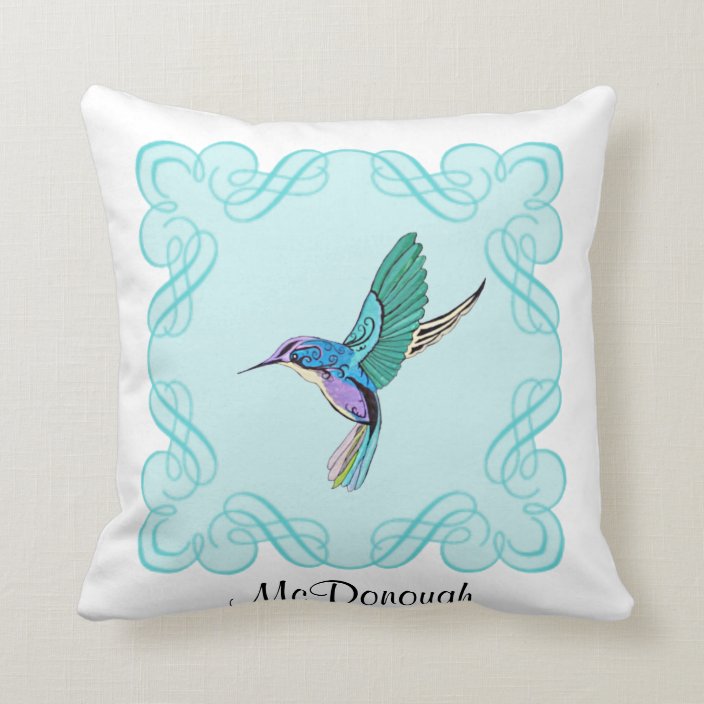 Vintage Elegant Hummingbird Throw Pillow | Zazzle.com