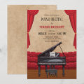Vintage elegant piano concert recital stage invitation | Zazzle