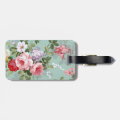 Vintage Elegant Pink Red Roses Pattern Luggage Tag | Zazzle