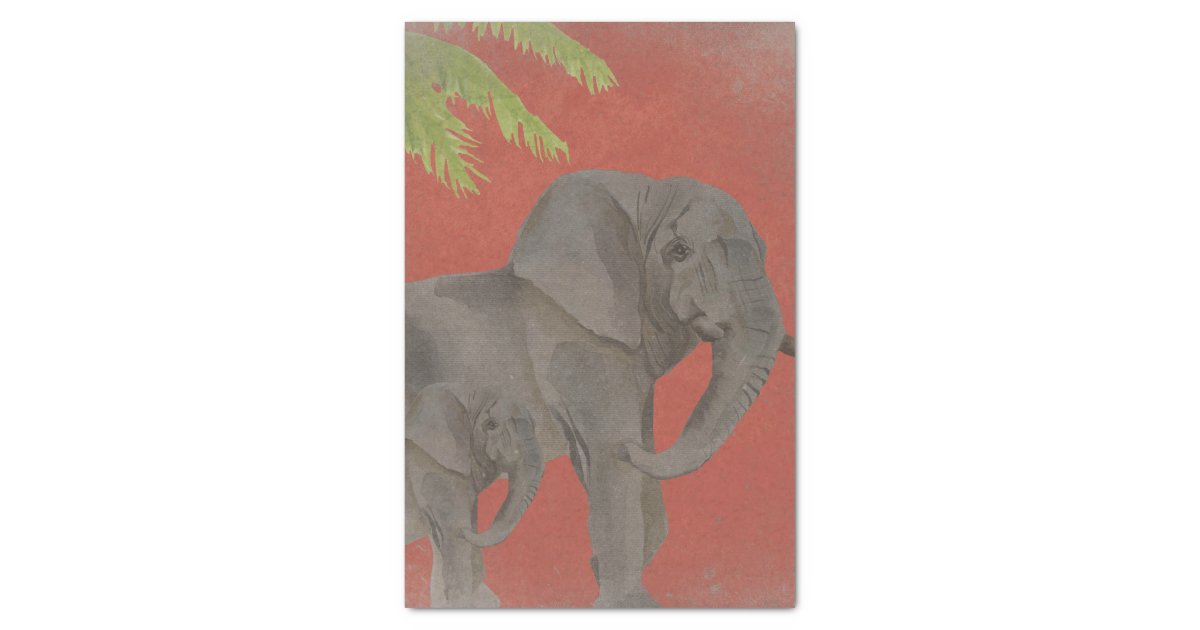 Vintage Elephant Tissue Paper | Zazzle