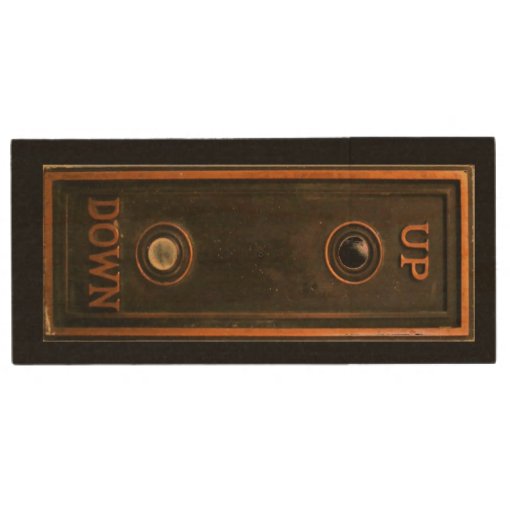 Vintage elevator button plate metal brass antique wood flash drive | Zazzle