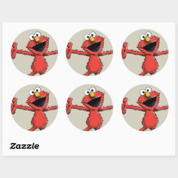 Vintage Elmo Classic Round Sticker | Zazzle