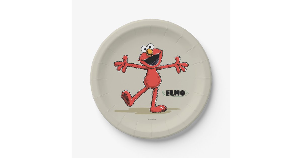 Vintage Elmo Paper Plates | Zazzle