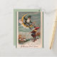 Vintage Elves With Bags of Coins Happy New Year Postcard | Zazzle