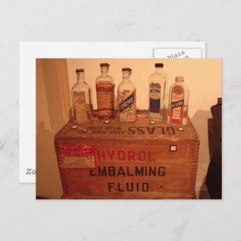 Vintage Embalming Fluid Photo Postcard | Zazzle