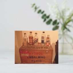 Vintage Embalming Fluid Photo Postcard | Zazzle
