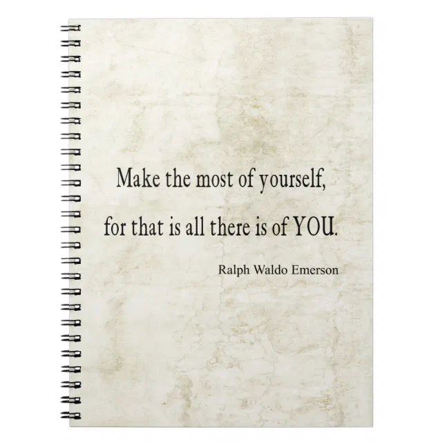 Vintage Emerson Inspirational Quote Notebook | Zazzle