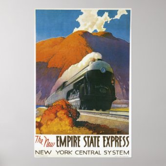 Vintage Empire State Express Locomotive Print | Zazzle
