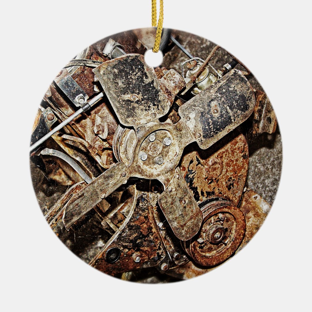 Vintage Engine Ceramic Ornament | Zazzle