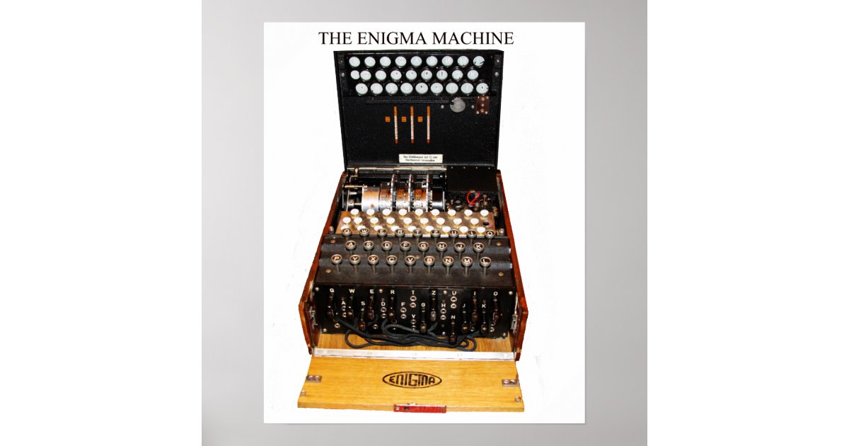 Vintage Enigma machine military secret codes Poster | Zazzle