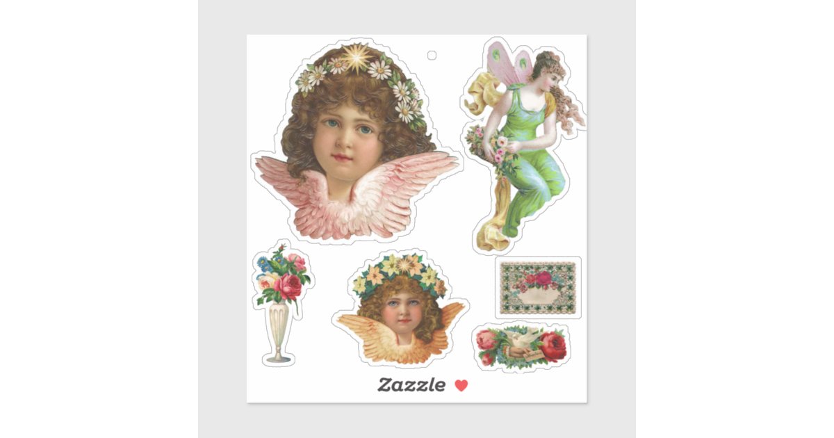 VINTAGE EPHEMERA STICKER COLLECTION | Zazzle