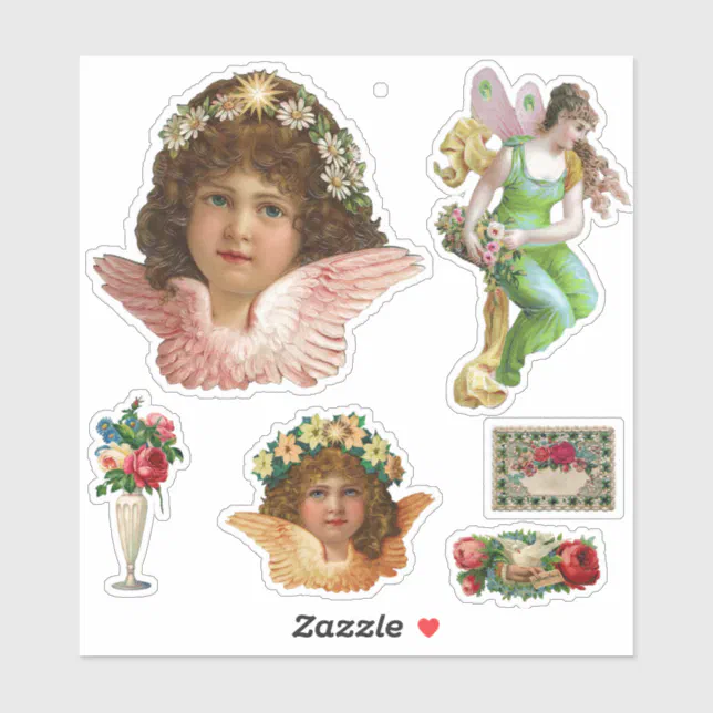 VINTAGE EPHEMERA STICKER COLLECTION | Zazzle