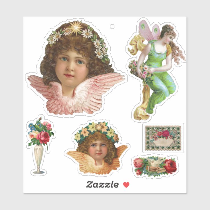 VINTAGE EPHEMERA STICKER COLLECTION | Zazzle