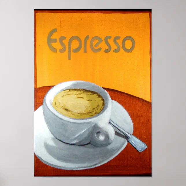 Vintage Espresso Coffee Poster | Zazzle