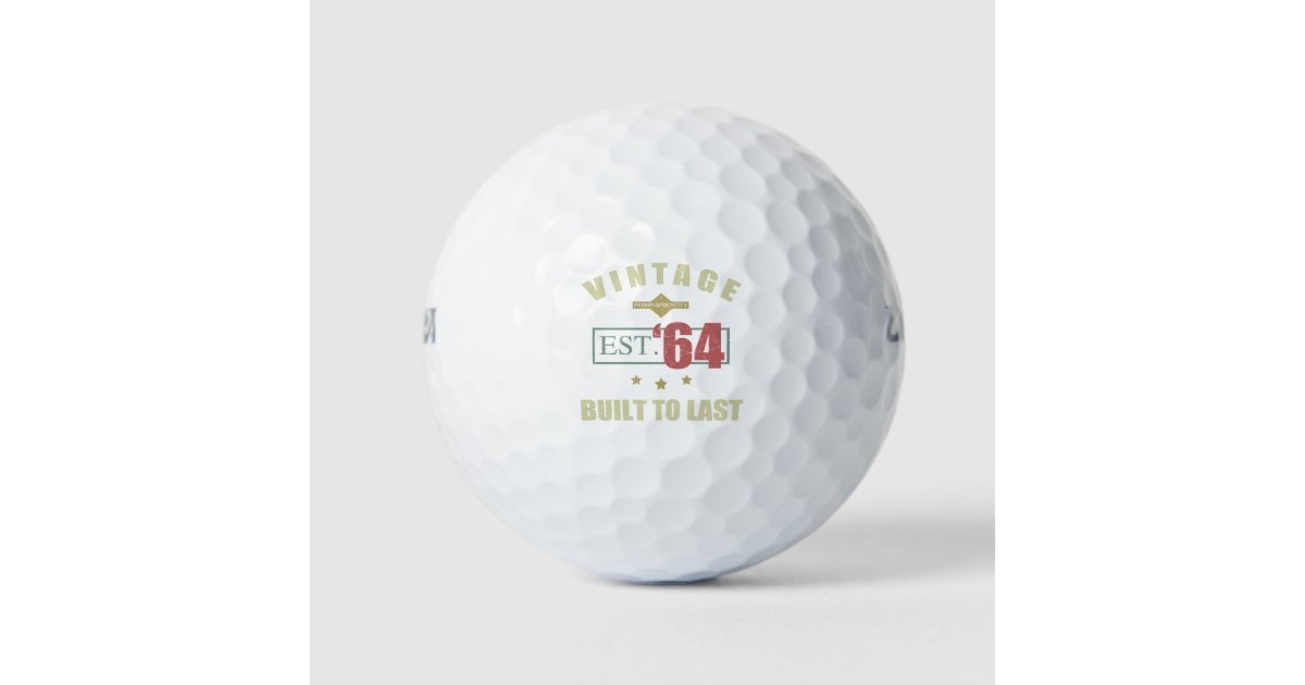 Vintage Est. 1964 60th Birthday Golf Balls | Zazzle