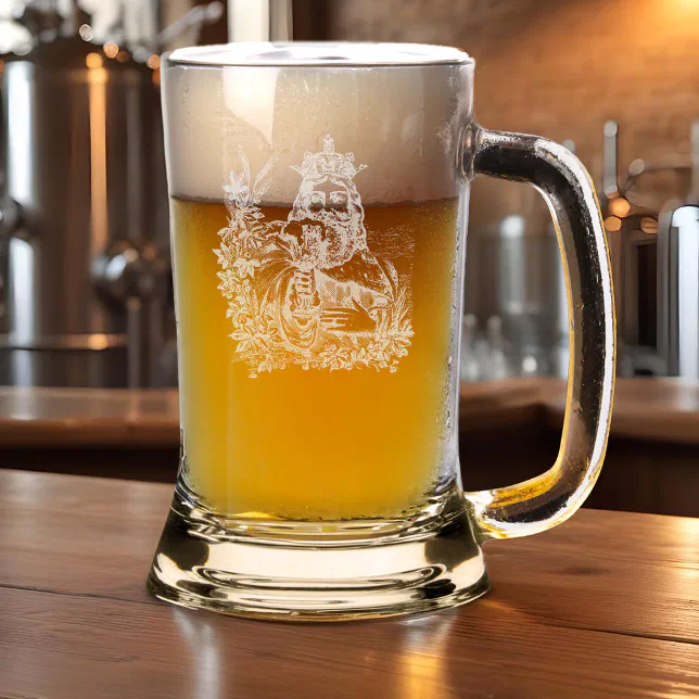 Vintage Etched King of Beer Stein | Zazzle
