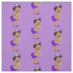 Vintage Ethnic Little Princess Fabric | Zazzle