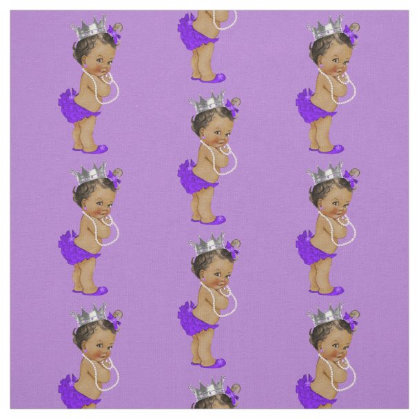 Vintage Ethnic Little Princess Fabric | Zazzle