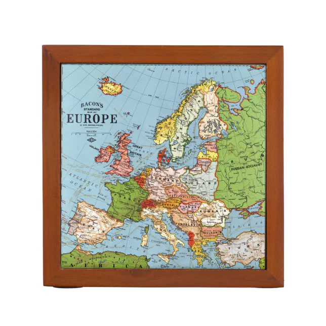 Vintage Europe 20th Century General Map Desk Organizer | Zazzle