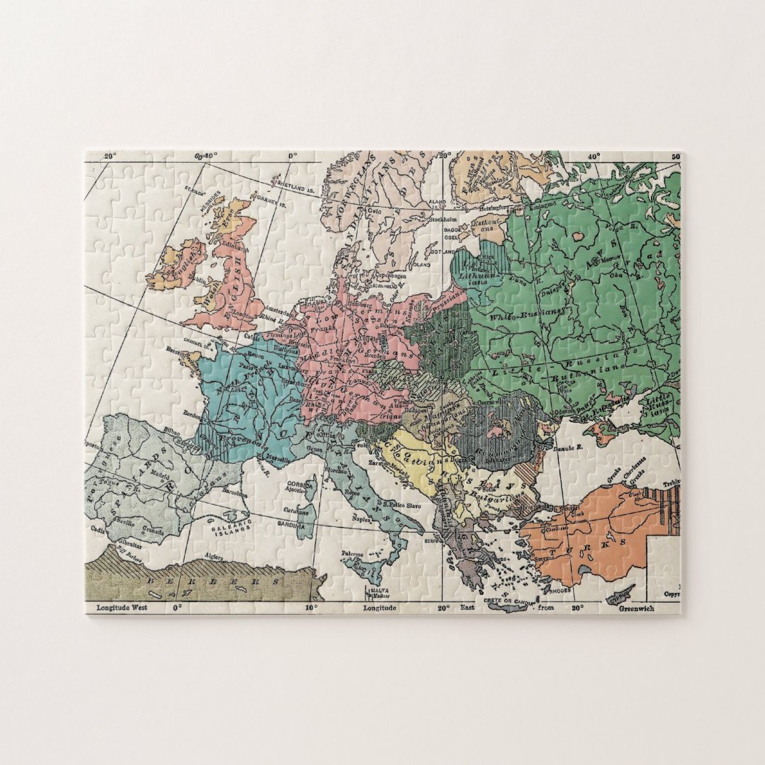 Vintage Europe Map Jigsaw Puzzle | Zazzle