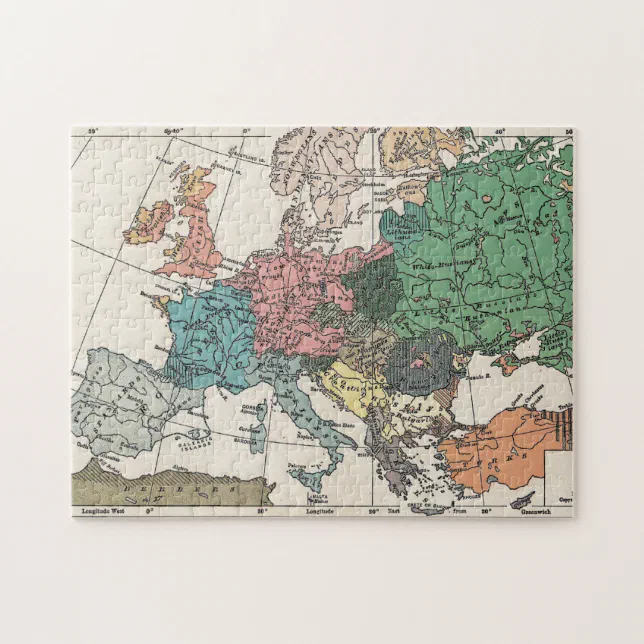 Vintage Europe Map Jigsaw Puzzle | Zazzle