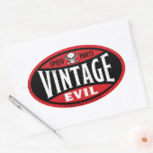 Vintage Evil 001A Oval Sticker | Zazzle