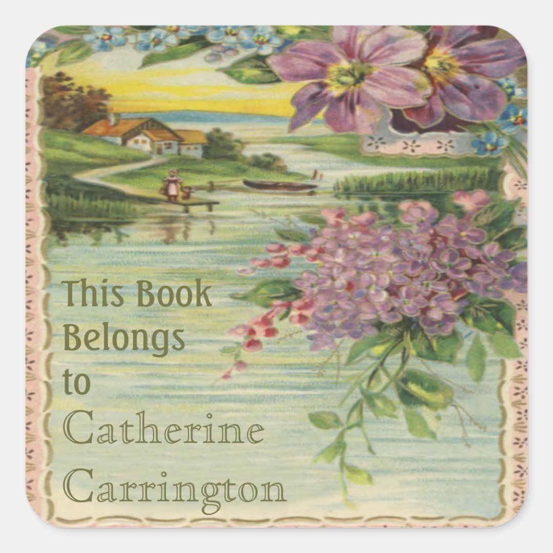 Vintage Ex Libris Bookplate Stickers | Zazzle