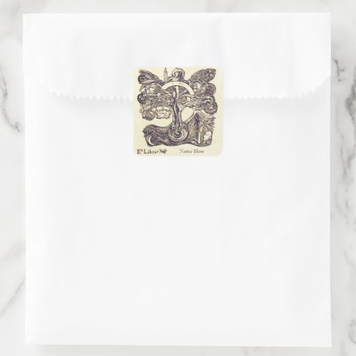 Vintage Ex Libris Bookplate Stickers | Zazzle