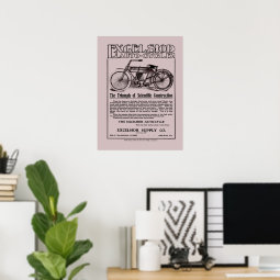 Vintage Excelsior auto cycle ad Poster | Zazzle