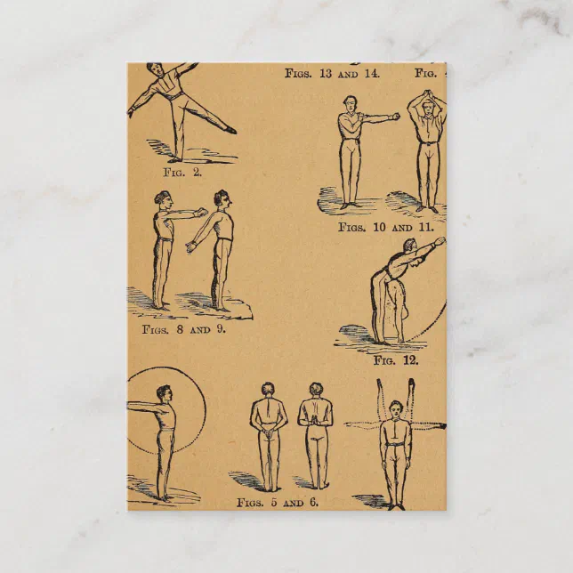 Vintage Exercise Workout Gym Personal Trainer Business Card | Zazzle