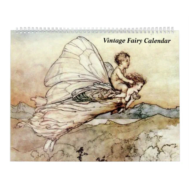 Vintage Fairy Illustration Calendar | Zazzle