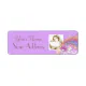 Vintage Fan Lady Purple Return Address Labels | Zazzle