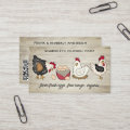 Vintage Farm Fresh Eggs Chicken Hens QR Code Business Card | Zazzle