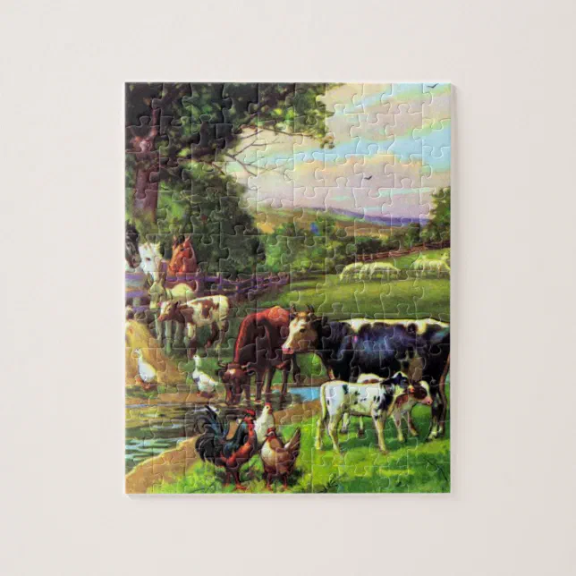 Vintage Farm Jigsaw Puzzle | Zazzle