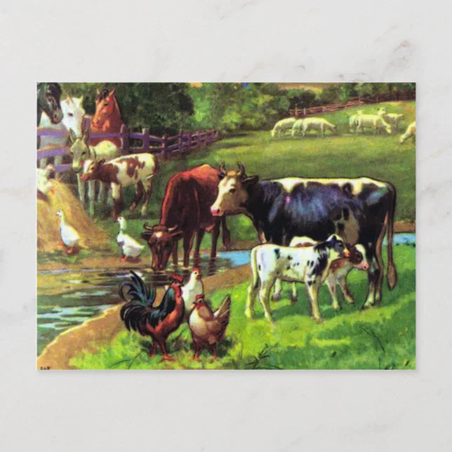 Vintage Farm Postcard | Zazzle