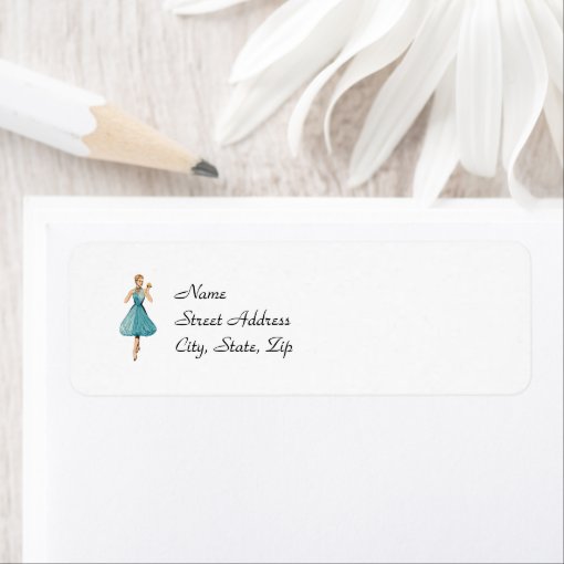 Vintage Fashion Return Address Labels | Zazzle