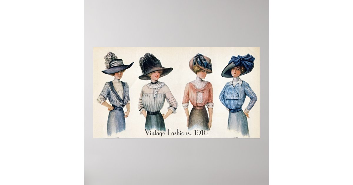 Vintage Fashions Poster | Zazzle